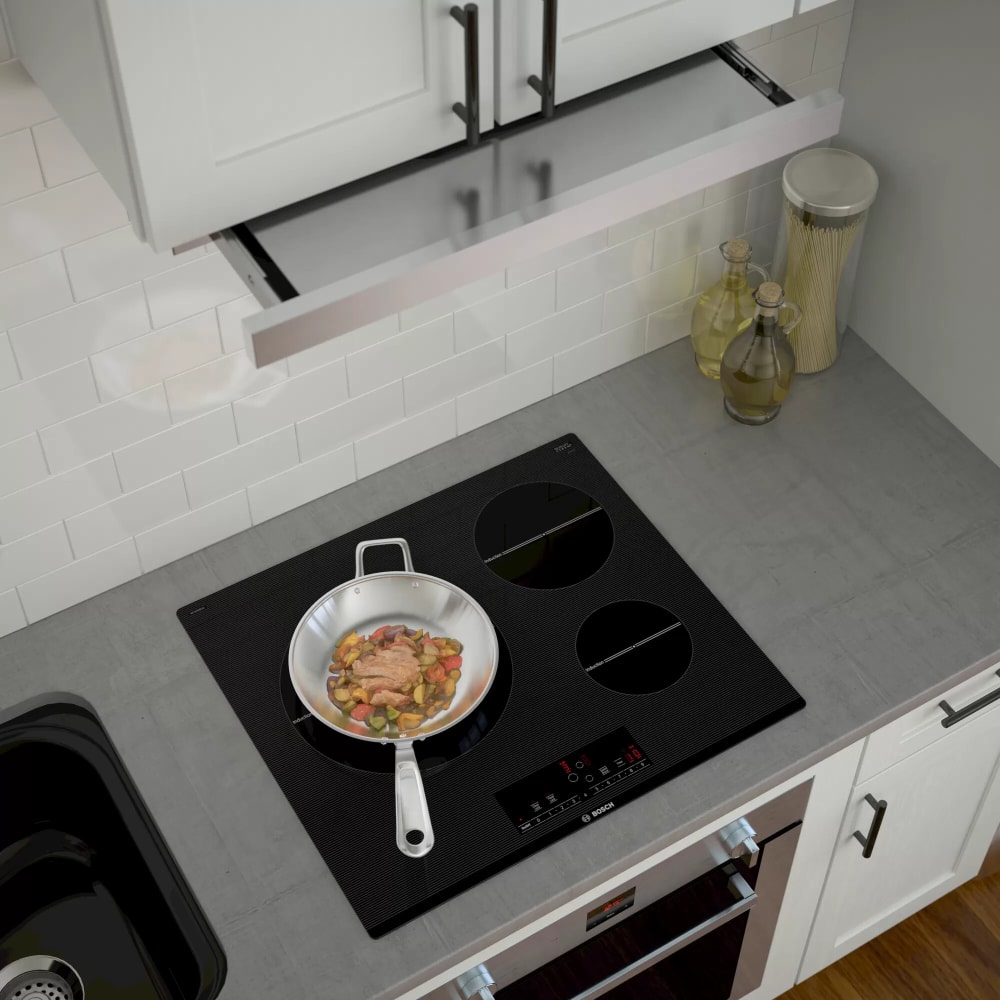 Bosch NIT5460UC 24 Inch Induction Cooktop with 3 Elements, Ceramic ...