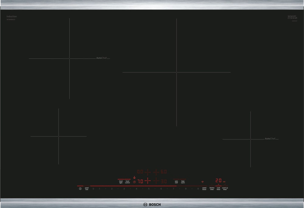 Bosch NIT8069SUC 31 Inch Smart Induction Cooktop with Wi-Fi, Home ...