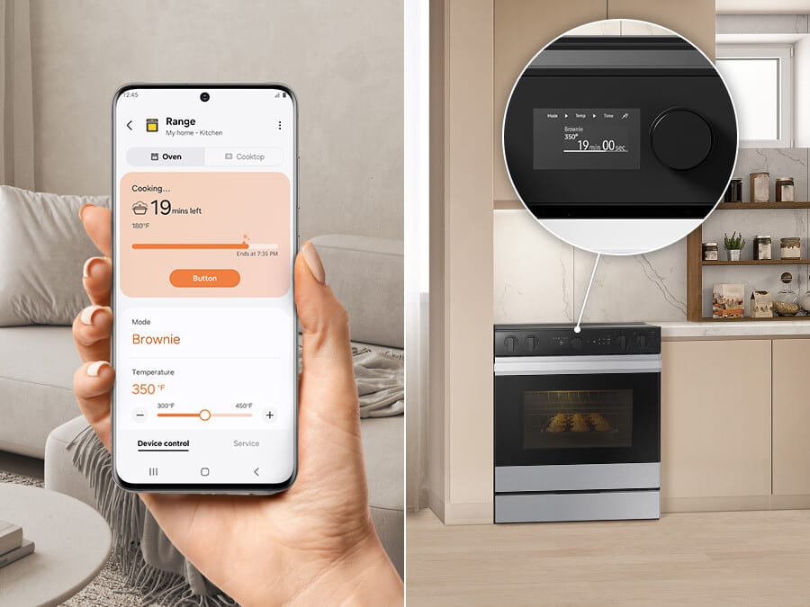 smart control on samsung range