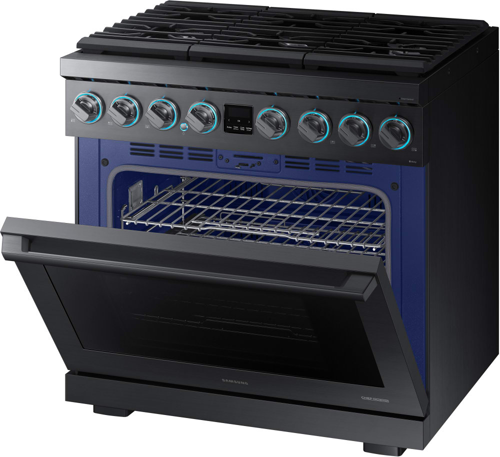 Samsung NX36R9966PM 36 Inch Smart Slide-In Gas Pro Range with Wi-Fi ...