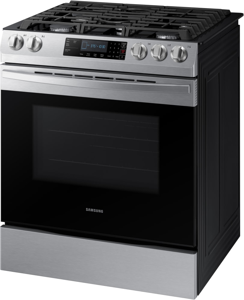 Samsung NX58R9311SS 30 Inch 5 Burner Slide-In Gas Range with Glass ...