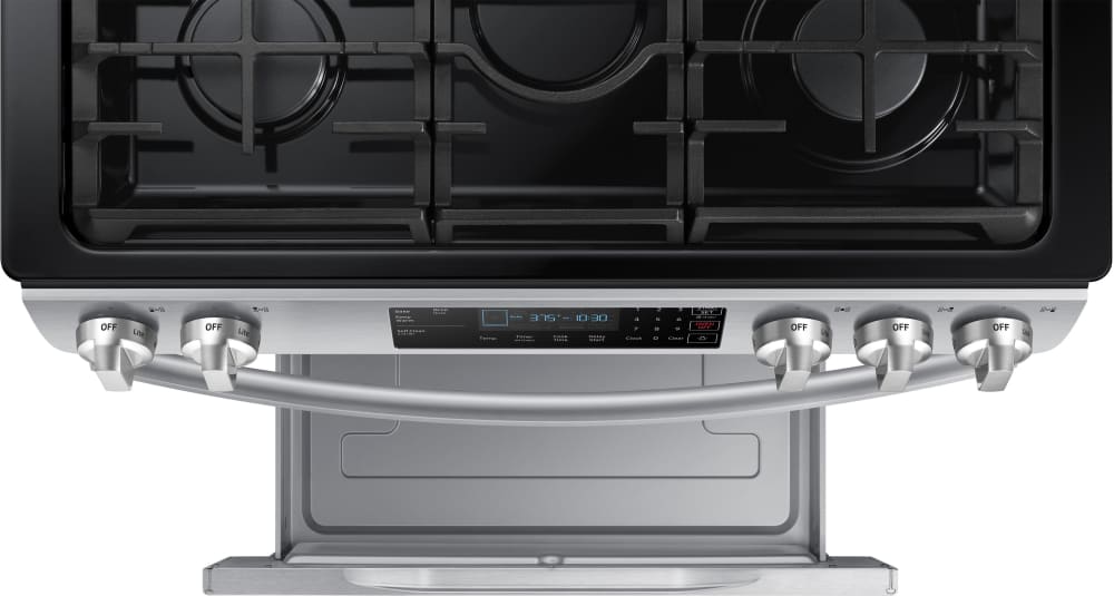 Samsung NX58R9311SS 30 Inch 5 Burner Slide-In Gas Range with Glass ...