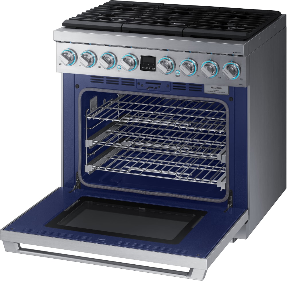 Samsung NY36R9966PS 36 Inch Smart Slide-In Dual Fuel Pro Range with 6 ...