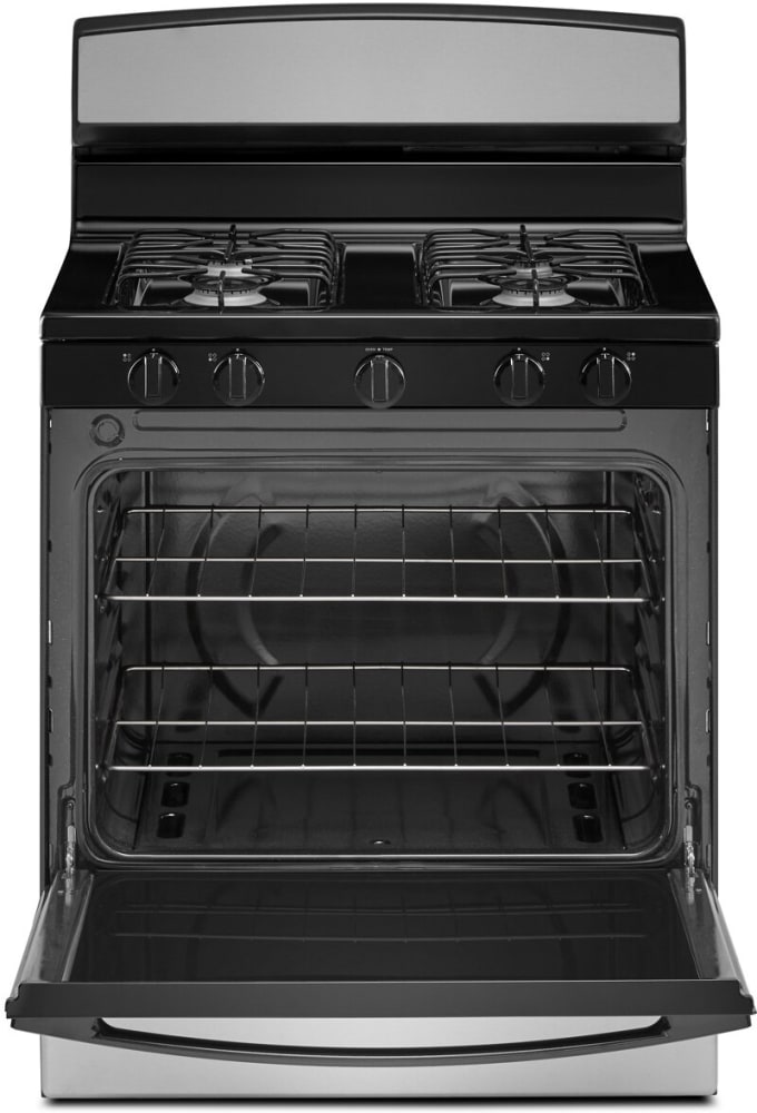 Amana AGR4203MNS 30 Inch Freestanding Gas Range with 4 Sealed Burners ...