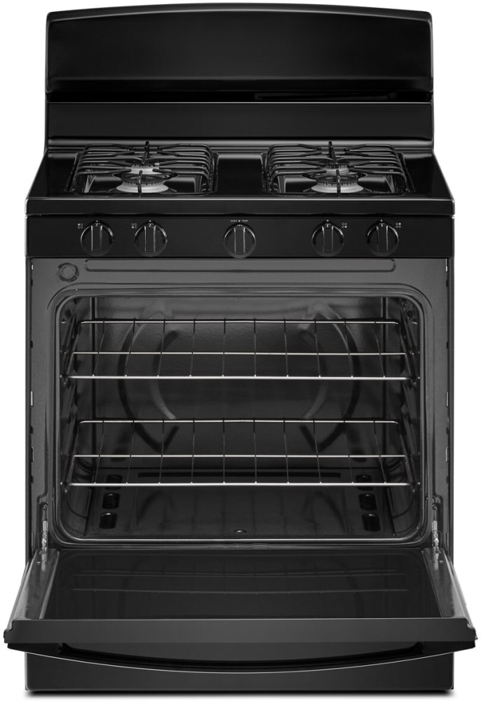 Amana AGR4203MNB 30 Inch Freestanding Gas Range with 4 Sealed Burners ...