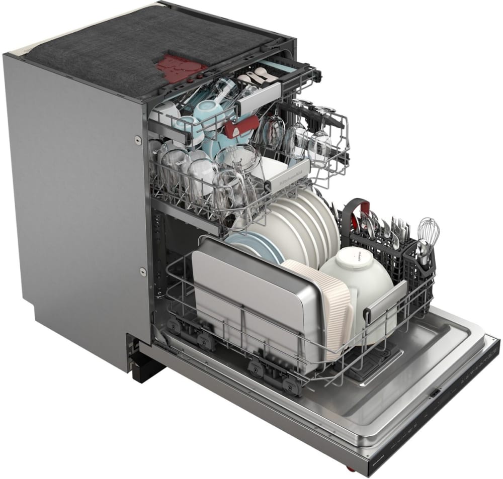 KitchenAid KDTF924PPS 24 Inch Fully Integrated Dishwasher with 14 Place ...