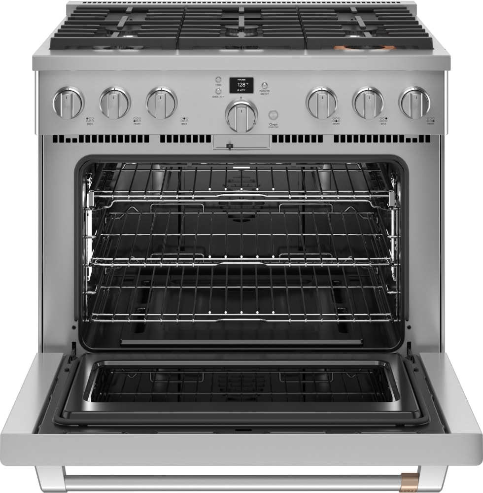 Cafe CGY366P2TS1 36 Inch Smart Professional Gas Range with 6 Sealed ...