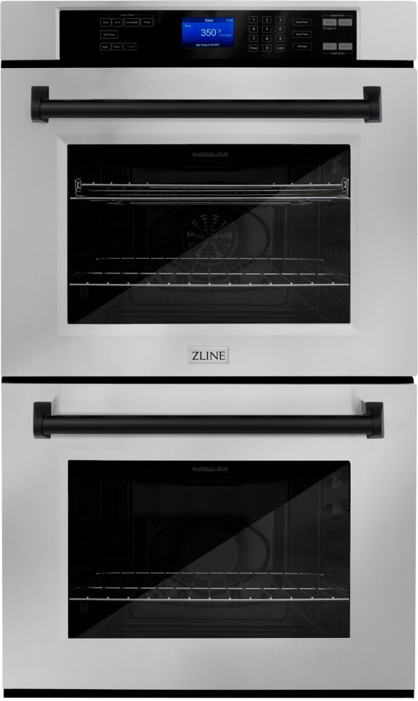 ZLINE AWDZ30MB 30 Inch Double Electric Wall Oven with 10 cu. ft. True ...