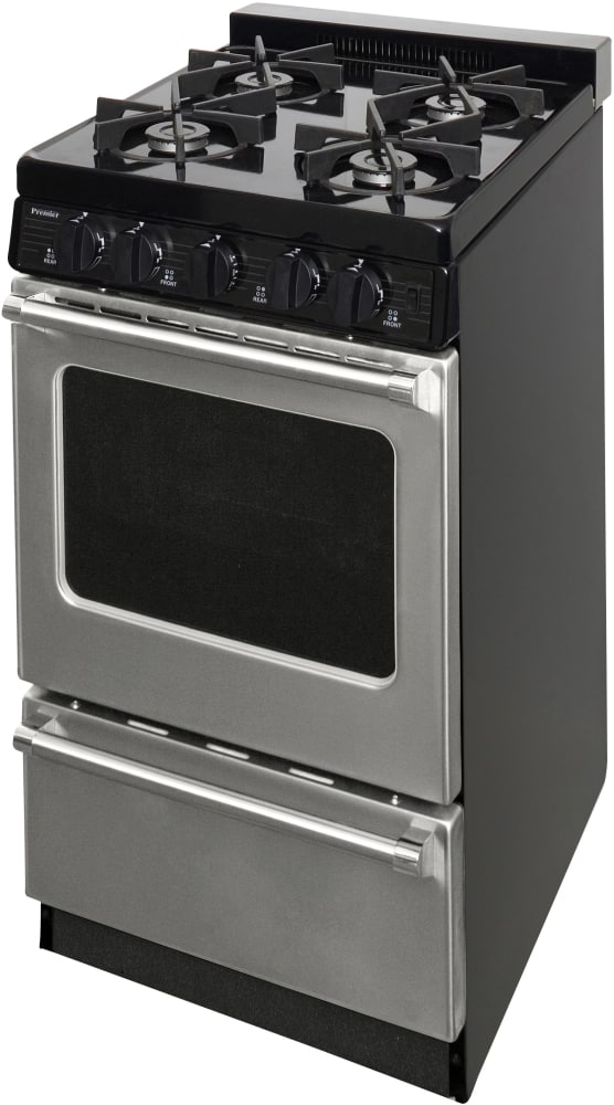 Premier P20S3102P 20 Inch Freestanding Gas Range with 4 Sealed Burners ...