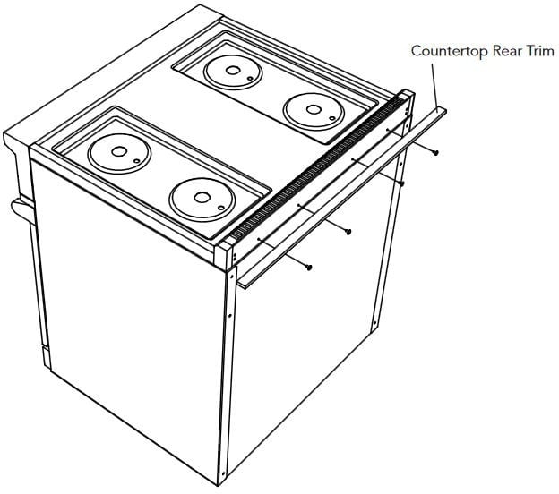 Viking P36CRTSS 36 Inch Countertop Rear Trim