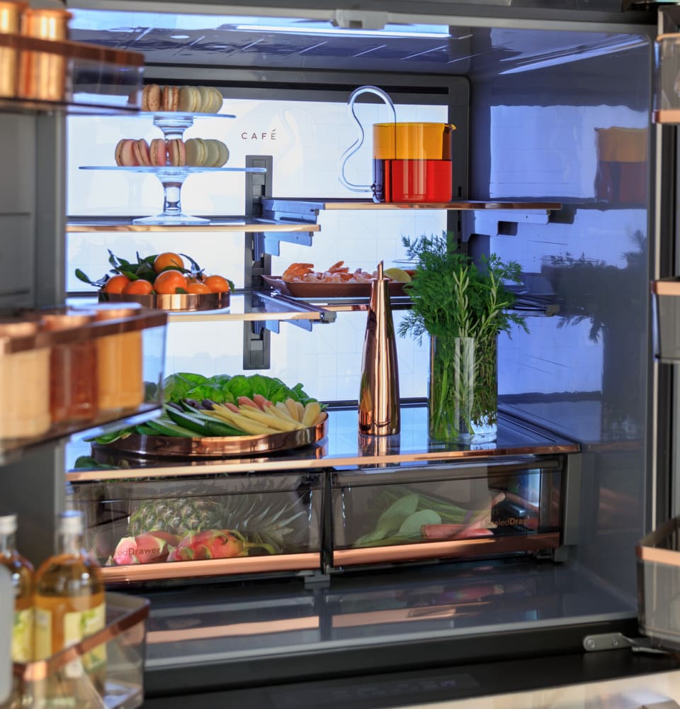 Cafe CGE29DP2TS1 36 Inch Freestanding 4-Door French Door Smart ...