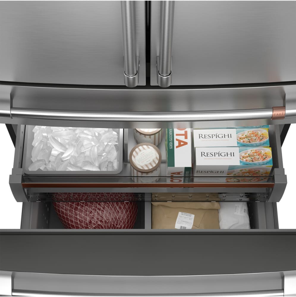 Cafe CGE29DP2TS1 36 Inch Freestanding 4-Door French Door Smart ...