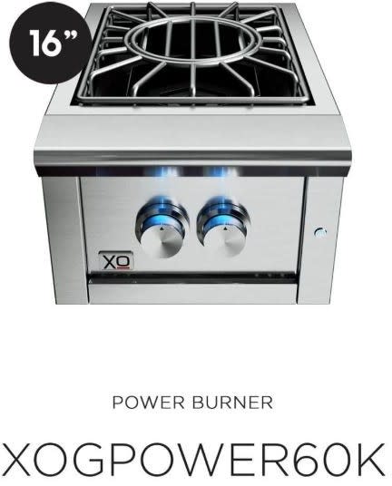 XO XOGPOWER60KL 16 Inch Power Side Burner with 60,000 BTU, Stainless ...