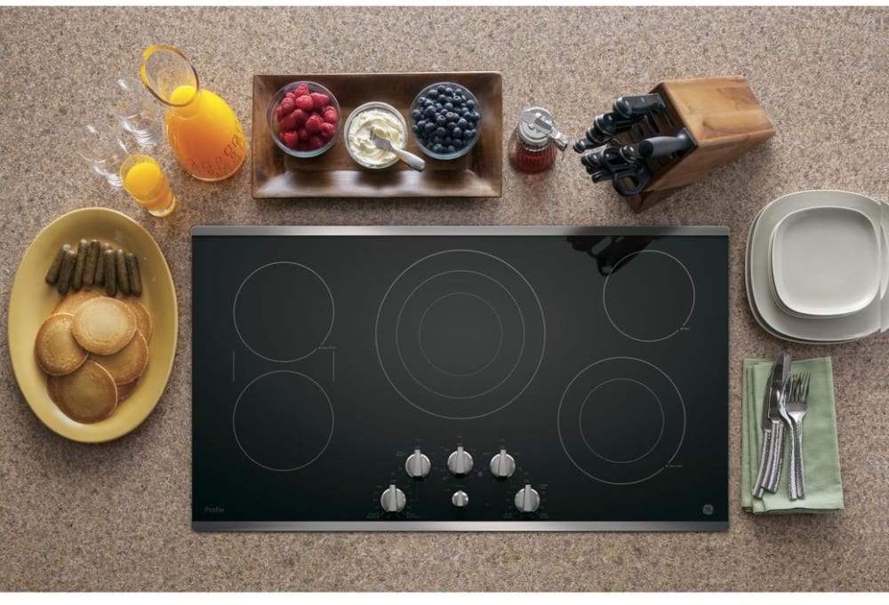 GE PP7036BMTS 36 Inch Smoothtop Electric Cooktop with 5 Radiant ...
