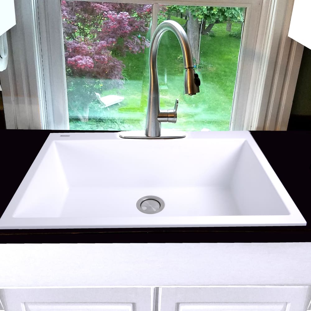 Nantucket Sinks PR3322DMW 33 Inch Dual Mount Granite Composite Kitchen ...