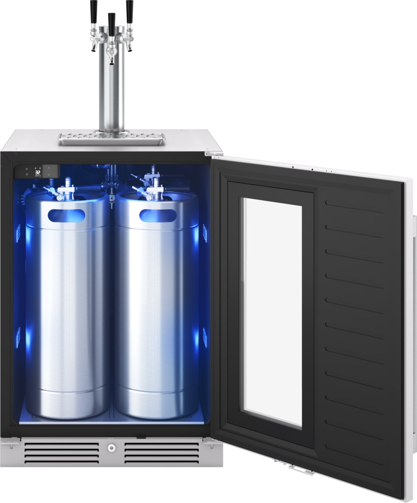 Zephyr PRKB24C01AG 24 Inch Freestanding Kegerator & Beverage Cooler ...