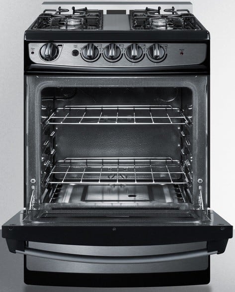 Summit PRO246SSRT 24 Inch Slide-In Gas Range with 3.0 cu. ft. Oven ...