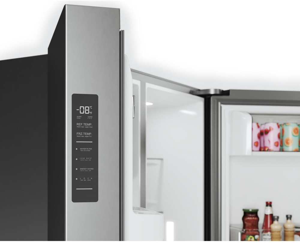 Midea MRS26D5AST 36 Inch Freestanding Side by Side Refrigerator with 26 ...