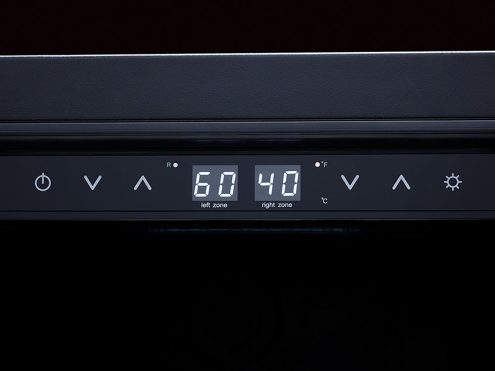 Zephyr PRW24C32BG 24 Inch Dual Zone French Door Wine Cooler with 5.15 ...