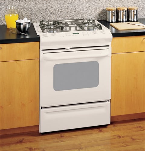 GE JGSP28CEKCC 30 Inch Slide-In Gas Range with 4 Sealed Burners ...