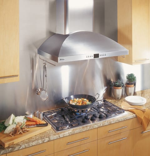 Monogram ZV950SDSS 36 Inch Wall Mount Chimney Range Hood with 700 CFM ...
