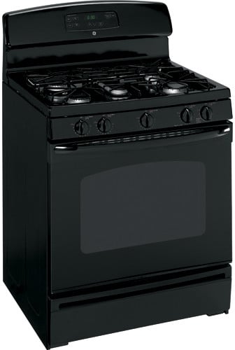 GE JGBS80DEMBB 30 Inch Gas Range with 5 Sealed Burners, Non-Stick ...
