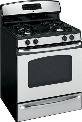 GE JGBP33SEMSS 30 Inch Gas Range with 4 Sealed Burners, Cast-Iron ...