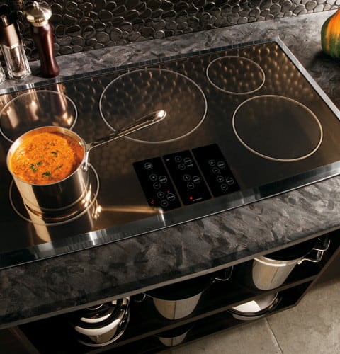 Monogram ZHU36RSMSS 36 Inch Induction Cooktop with 5 Induction Elements ...