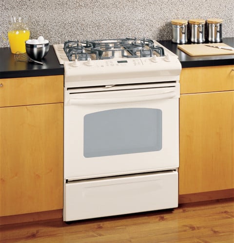 GE JGSP28DENCC 30 Inch Slide-in Gas Range with 4 Sealed Burners ...