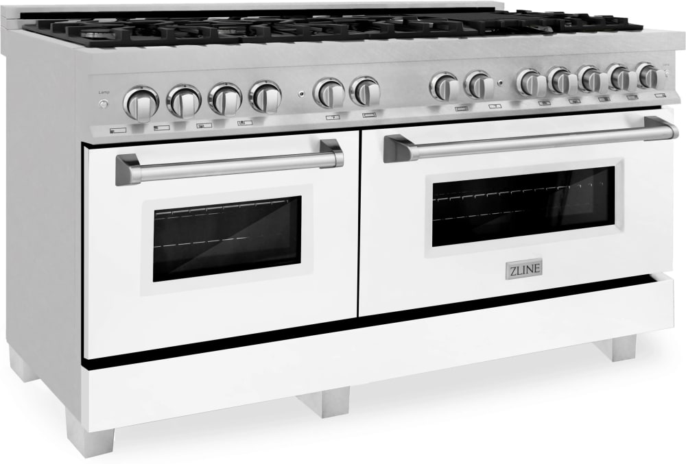 ZLINE RASWM60 60 Inch Pro-Style Double Oven Dual Fuel Range with 9 ...