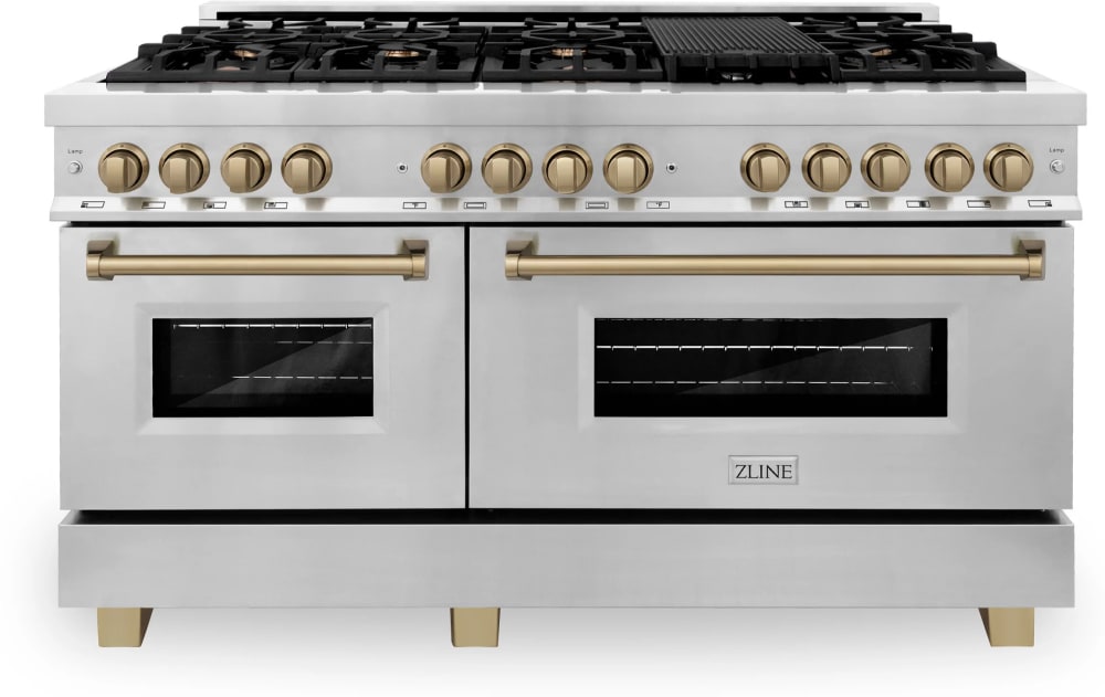 ZLINE RAZ60CB 60 Inch Freestanding Dual Fuel Range with 8 Italian ...