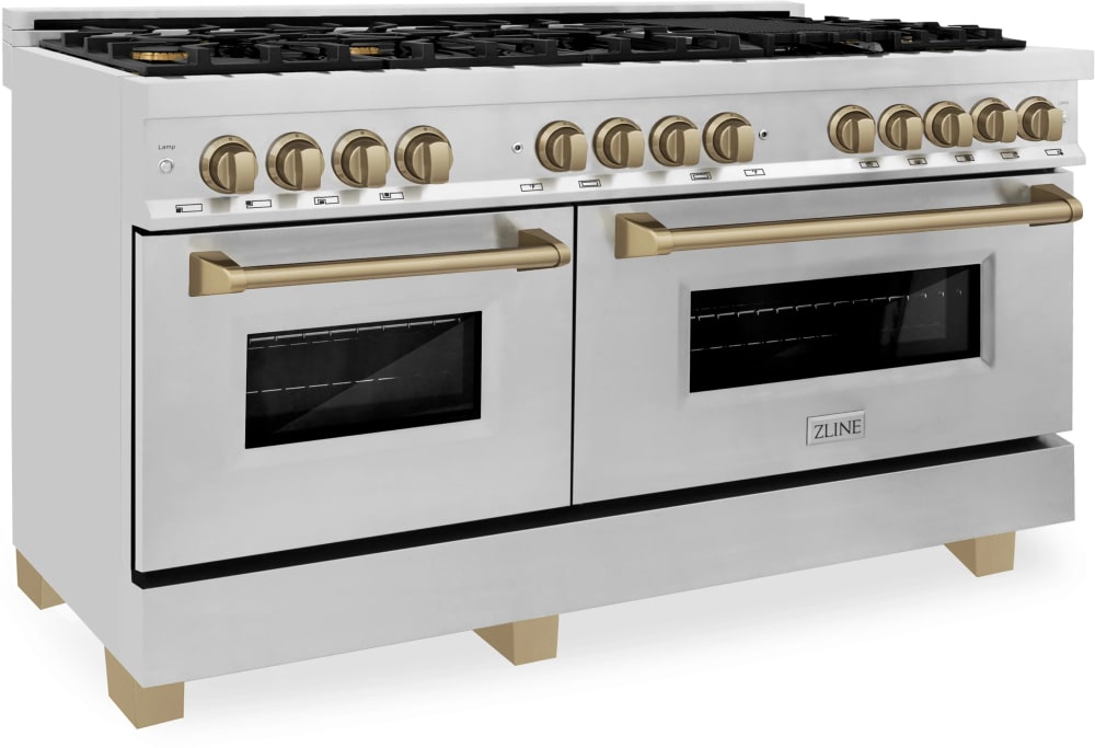 ZLINE RAZ60CB 60 Inch Freestanding Dual Fuel Range with 8 Italian ...