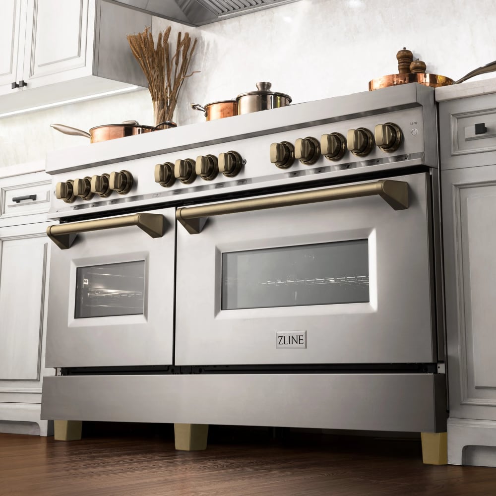 ZLINE RAZ60CB 60 Inch Freestanding Dual Fuel Range with 8 Italian ...