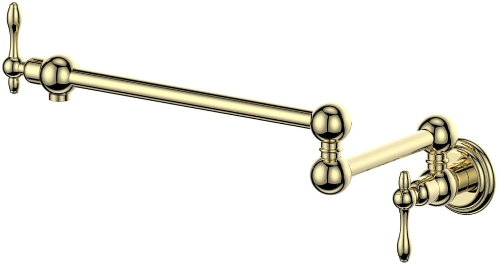 ZLINE REMFPFPG Rembrandt Double Lever Pot Filler with 1.8 GPM Flow Rate ...