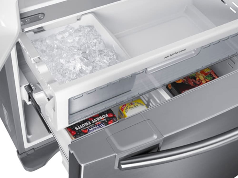 Samsung RF18HFENBSP 33 Inch Counter Depth French Door Refrigerator with ...