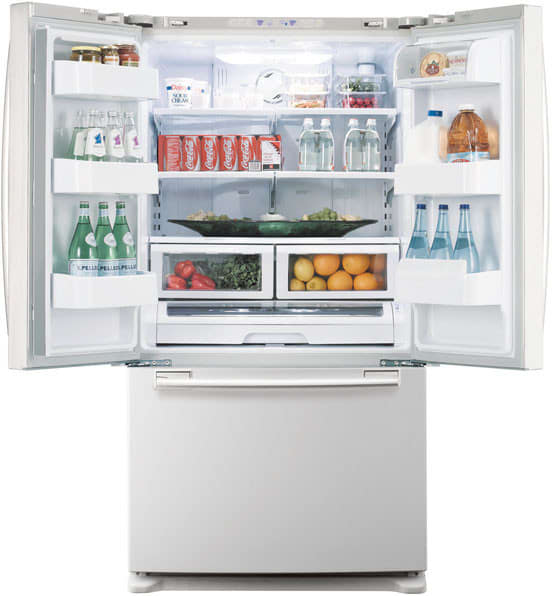 Samsung RF265ABPN 25.8 cu. ft. French-Door Refrigerator with 5 Glass ...