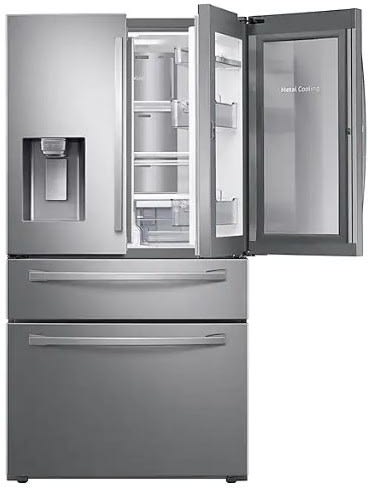 Samsung RF28R7351SR 36 Inch French Door Refrigerator with 28 Inch Cu ...