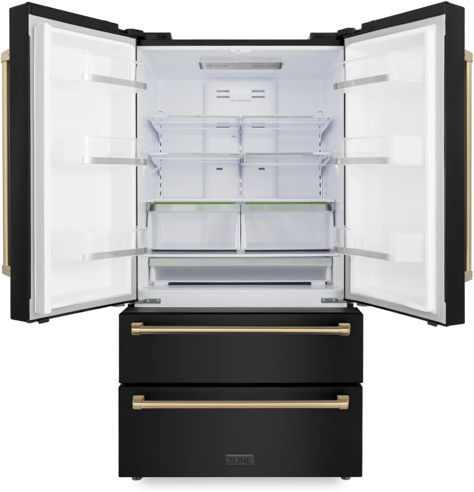 ZLINE RFMZ36BSCB 36 Inch Counter-Depth 4-Door French Door Refrigerator ...