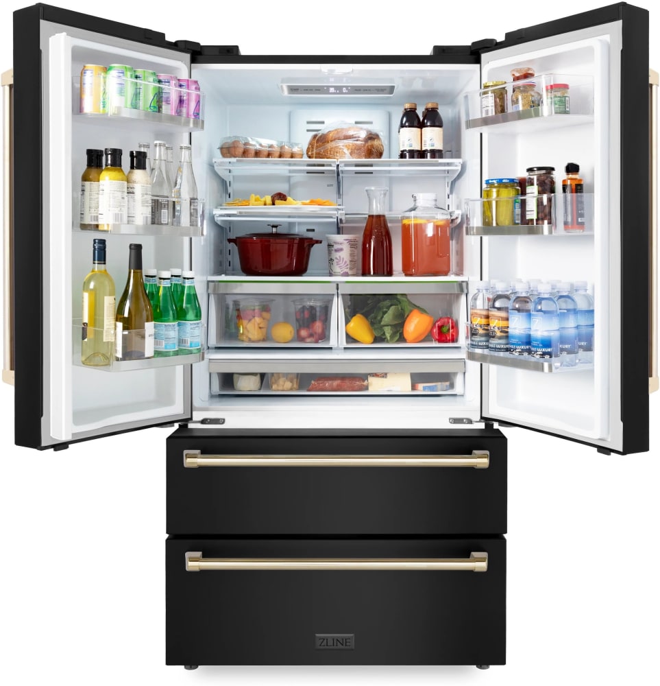 ZLINE RFMZ36BSG 36 Inch Counter Depth Freestanding French Door ...