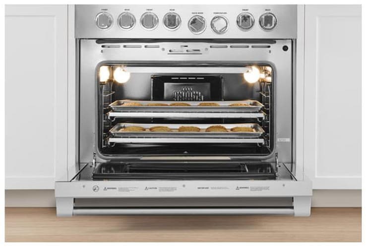 DCS RGV366L 36 Inch Pro-Style Slide-In Gas Range with 6 Sealed Burners ...
