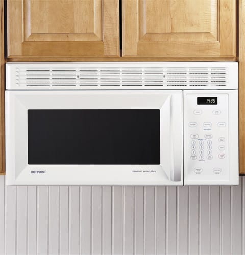 Hotpoint RVM1435WH 1.4 Cu.ft. Over the Range Spacemaker Microwave CounterSaver Plus Oven In White