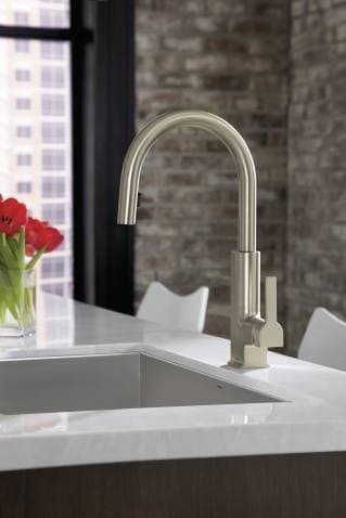 Moen S72308SRS Single Handle Pull Down Kitchen Faucet with 9 Inch Reach ...
