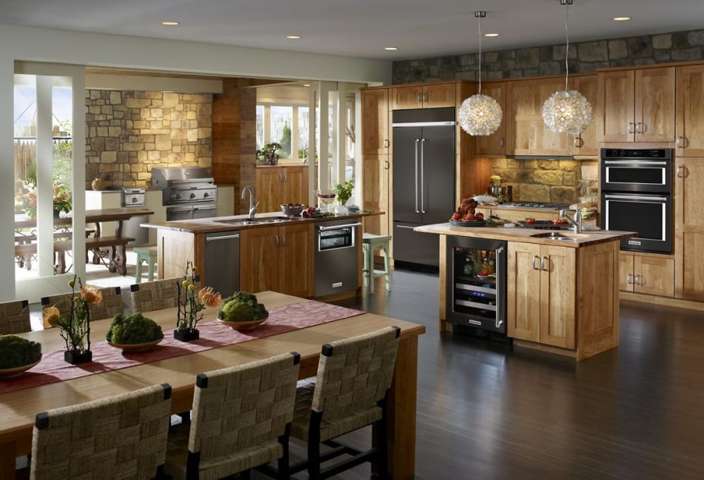 KitchenAid KBFN502EBS 42 Inch Built-In French Door Refrigerator with 24 ...