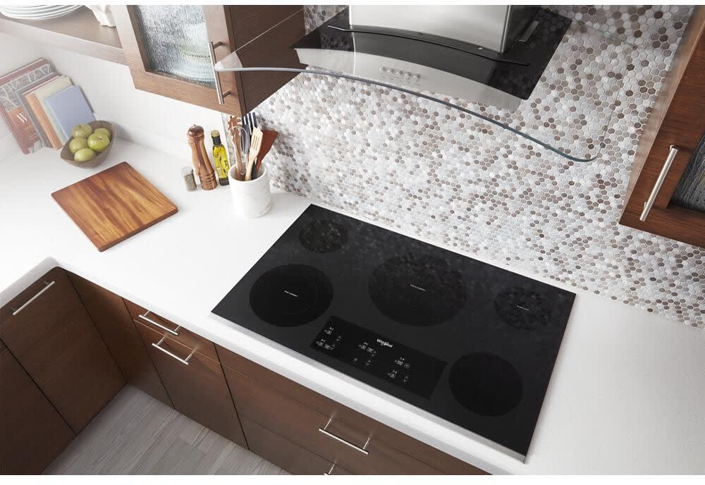 Whirlpool WCE97US6KS 36 Inch Smoothtop Electric Cooktop with 5 Radiant ...