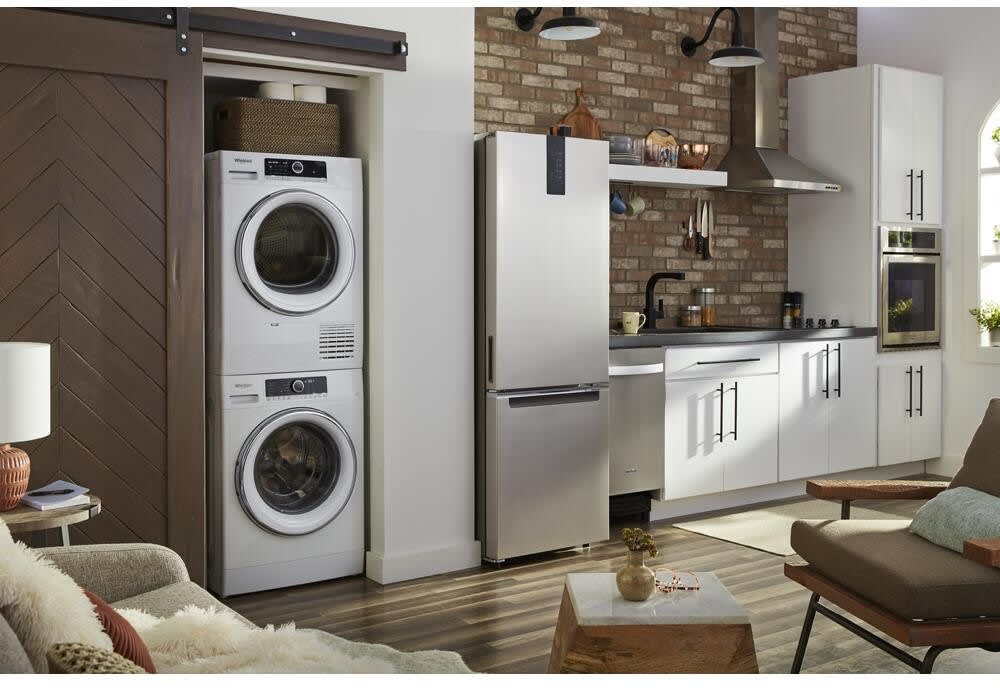 Whirlpool WHWADREW50901 Stacked Washer & Dryer Set with Front Load ...