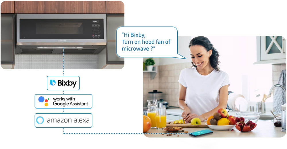 Samsung ME11A7710DG 30 Inch SLIM Over-the-Range Smart Microwave with 1. ...