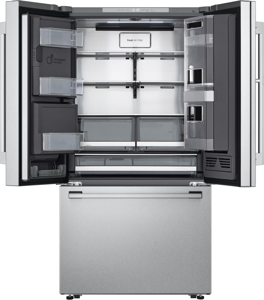LG SRFVC2416S 36 Inch Counter-Depth French Door Smart Refrigerator with ...
