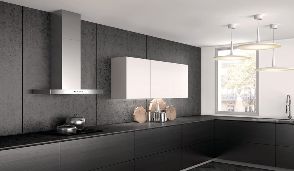 Faber STIL36SSV2 Wall Mount Range Hood with 4-Speed, 600 CFM Blower ...