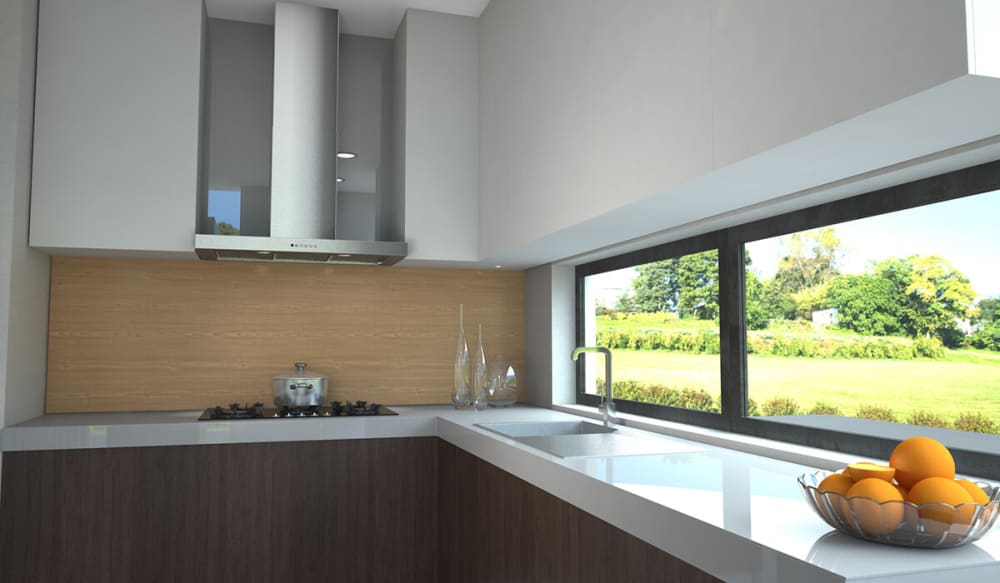 Faber STIL48SSV2 Wall Mount Range Hood with 4-Speed, 600 CFM Blower ...