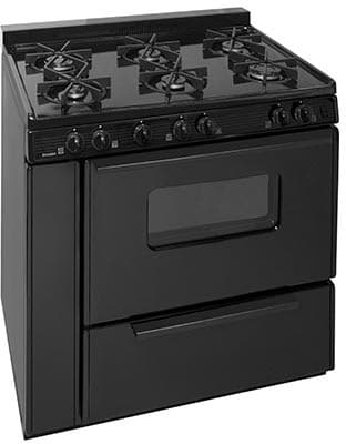 Premier STK2X0BP 36 Inch Gas Range with 6 Sealed Burners, Continuous ...